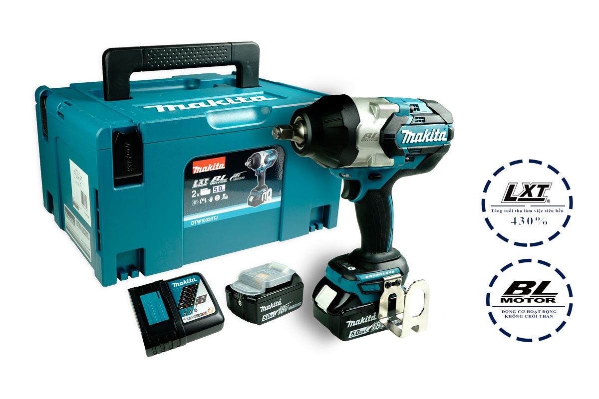 Máy Siết Bu Lông Dùng Pin 18V Makita DTW1002RTJ - Siêu thị Dụng Cụ Vàng