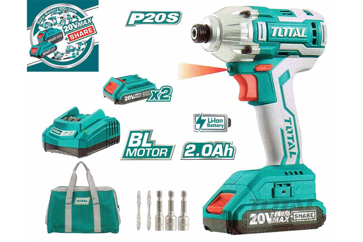 Máy vặn vít pin 20V Total TIRLI2002 - Siêu thị Dụng Cụ Vàng