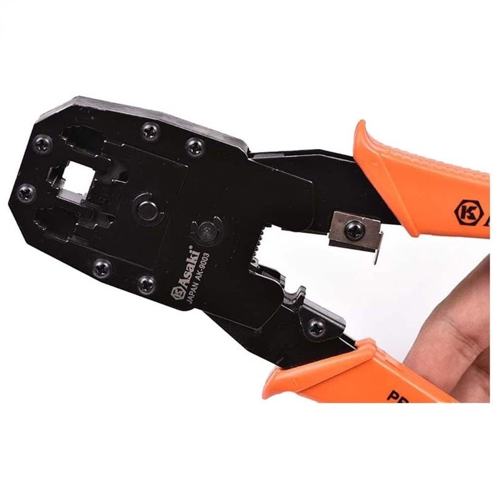 Kềm bấm cáp mạng & điện thoại 8"/200mm 3 chức năng 4P / 6P / 8P Asaki ...